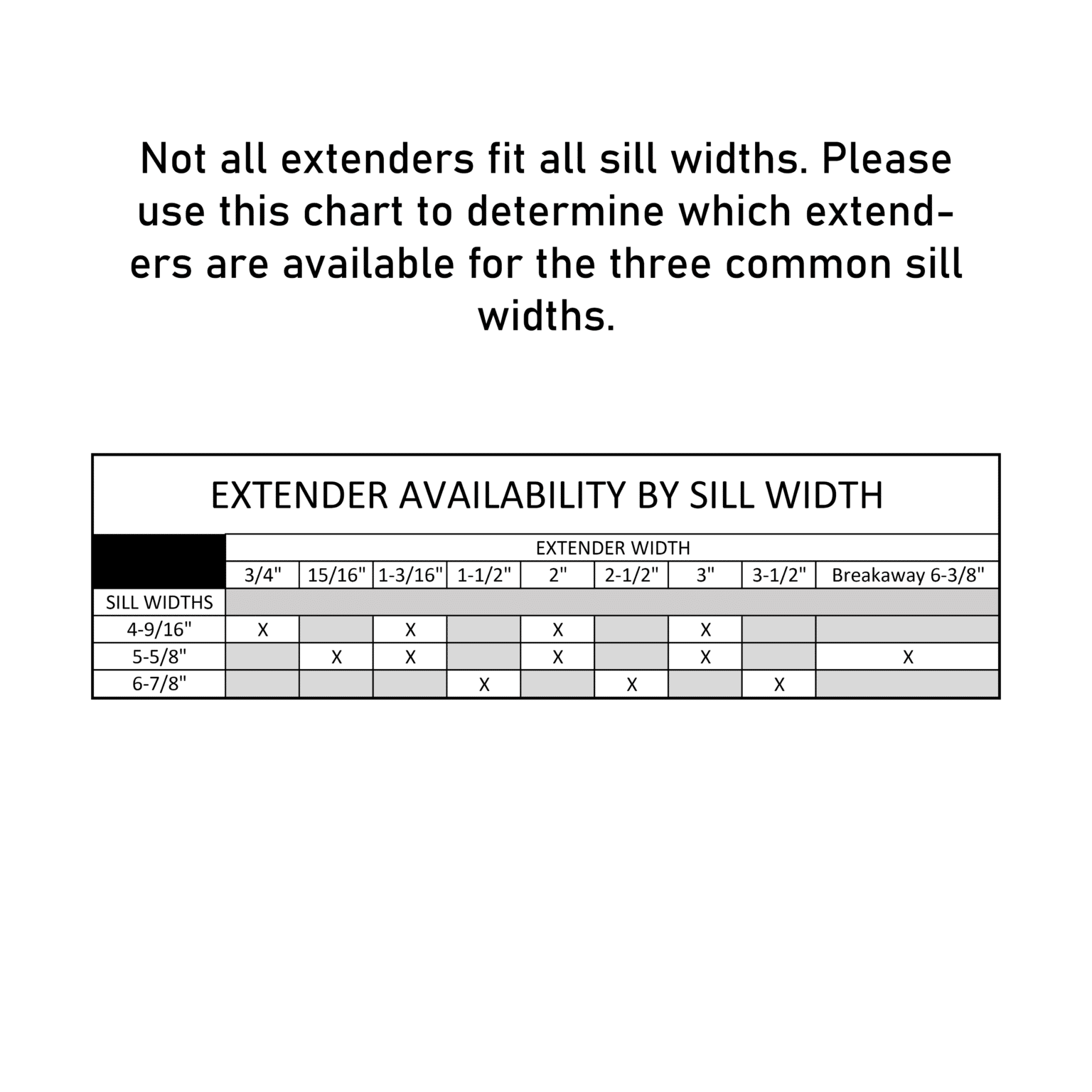 Z-Series Inswing Sill Extenders - BetterDoor