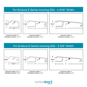 Z-Series Inswing Sill Extenders - BetterDoor
